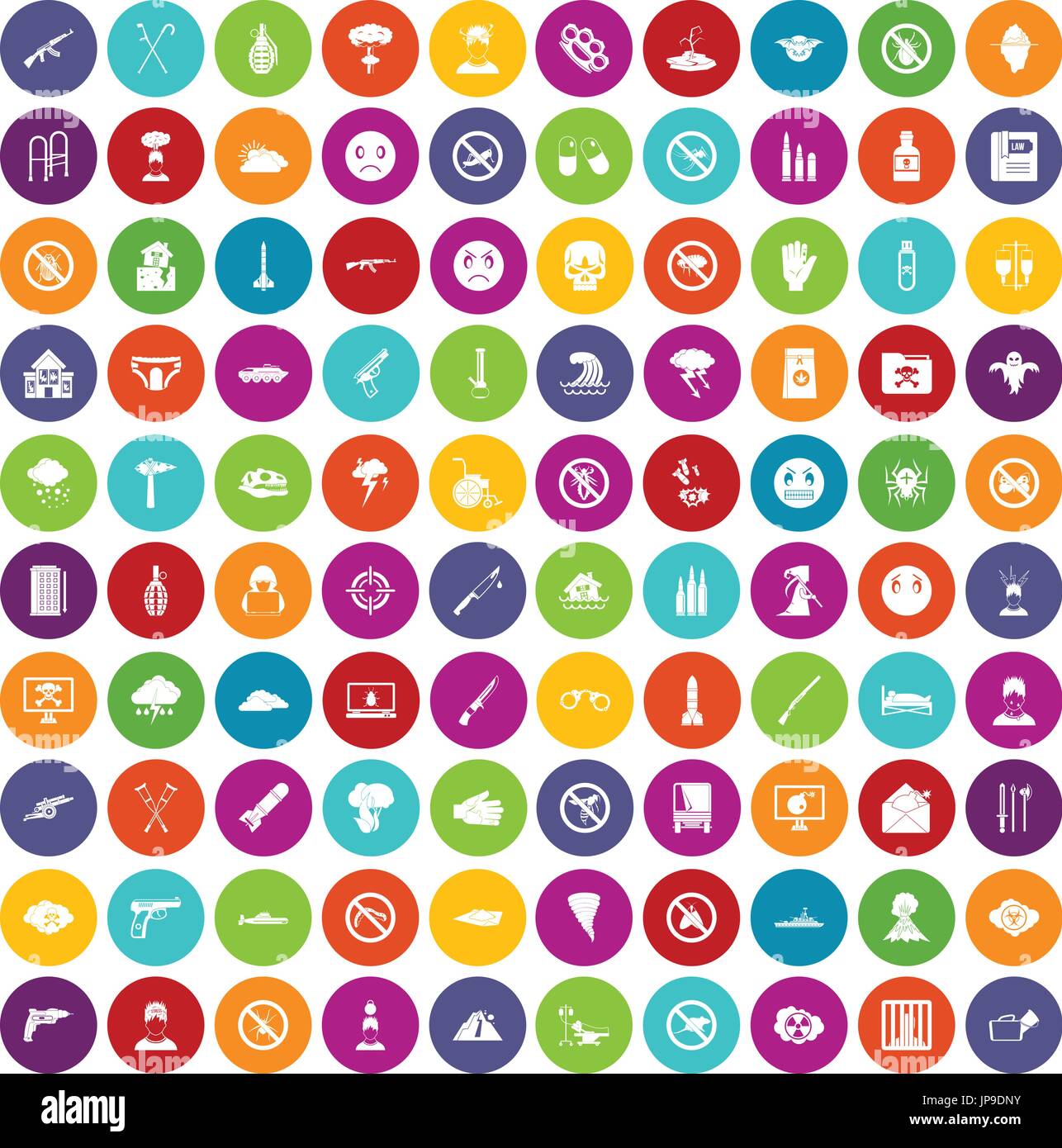 100 tension icons set color Stock Vector Image & Art - Alamy