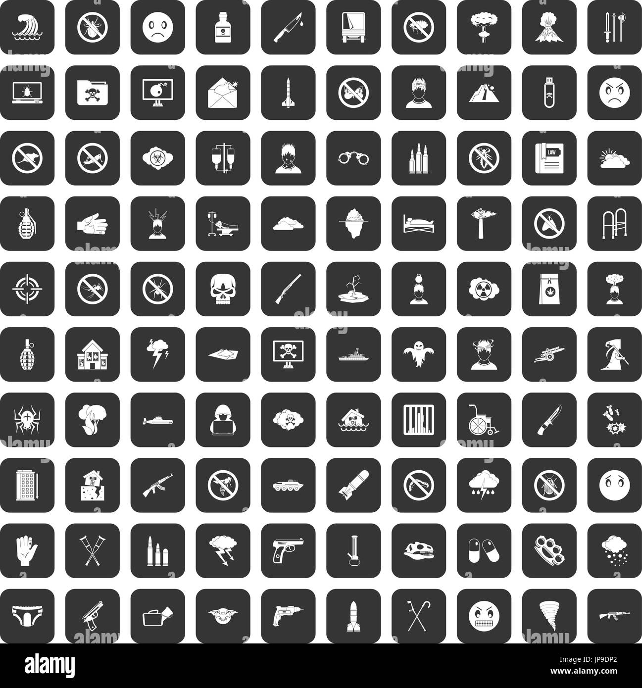 100 tension icons set black Stock Vector Image & Art - Alamy