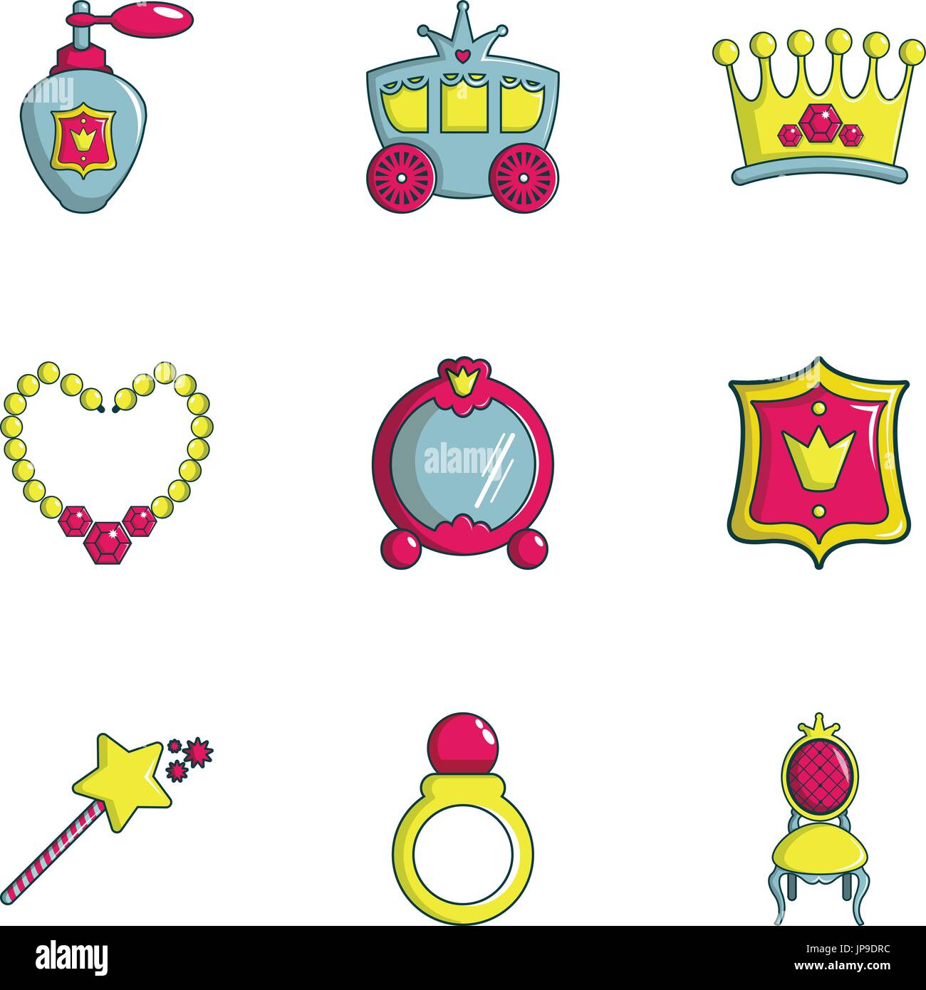 Little princess icons set, flat style Stock Vector Image & Art - Alamy