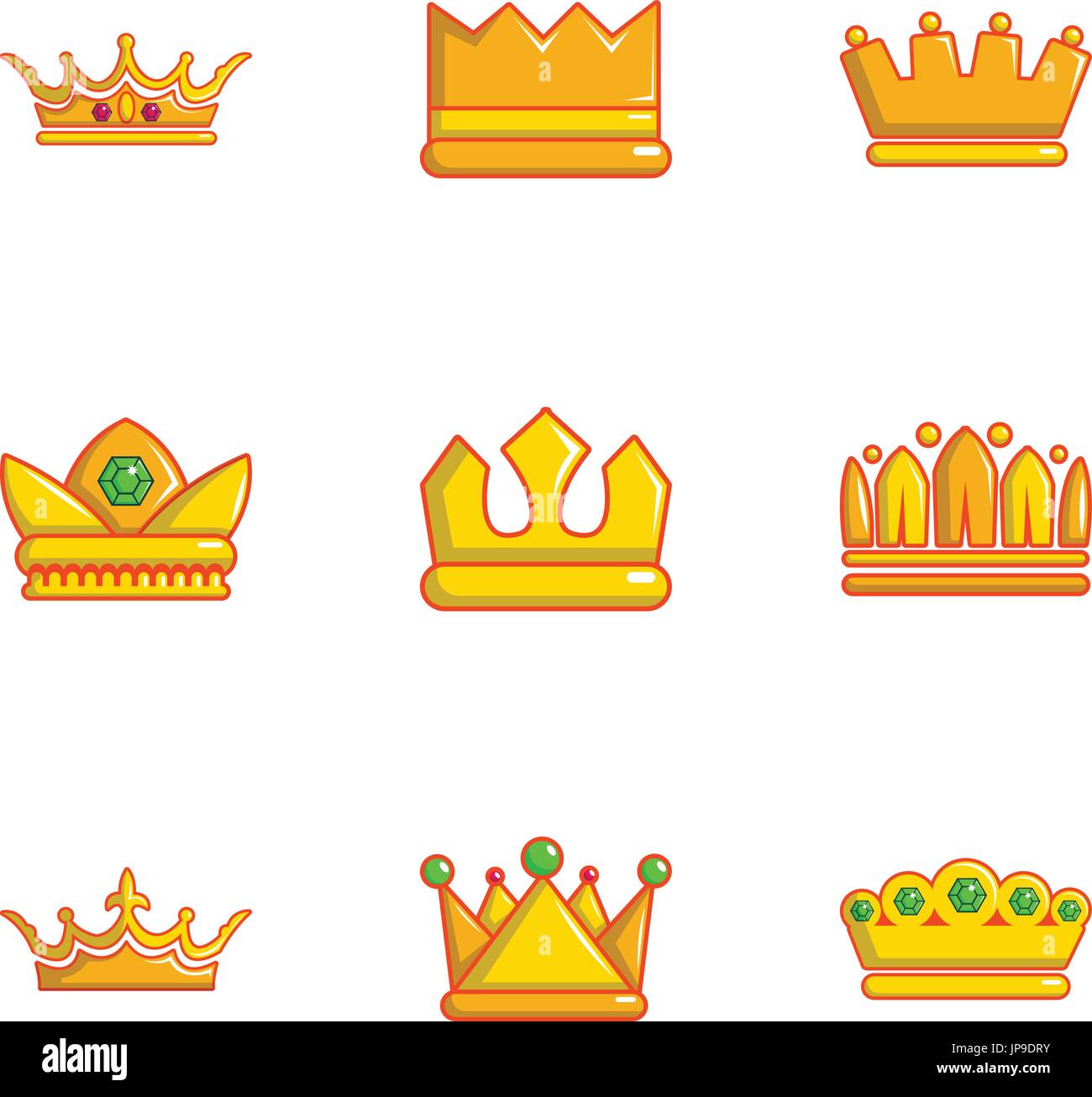 Different crown icons set, flat style Stock Vector Image & Art - Alamy