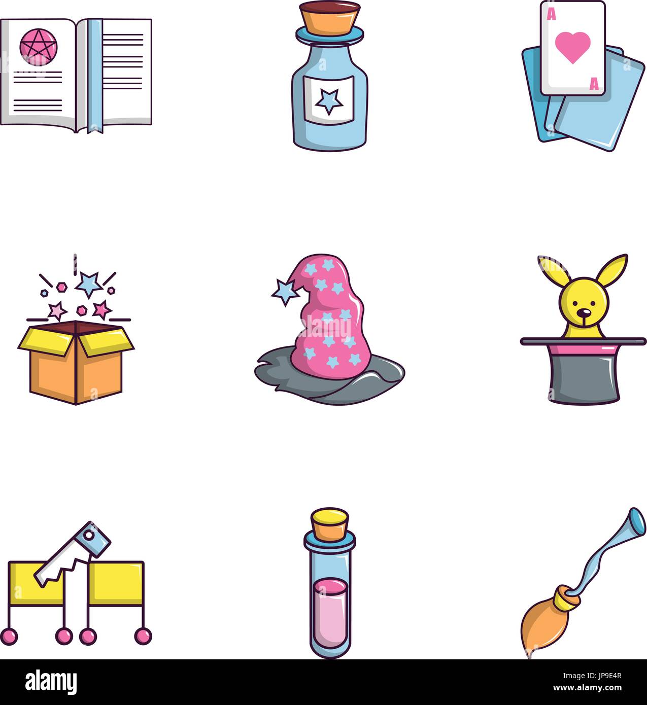 Magic icons set, flat style Stock Vector Image & Art - Alamy