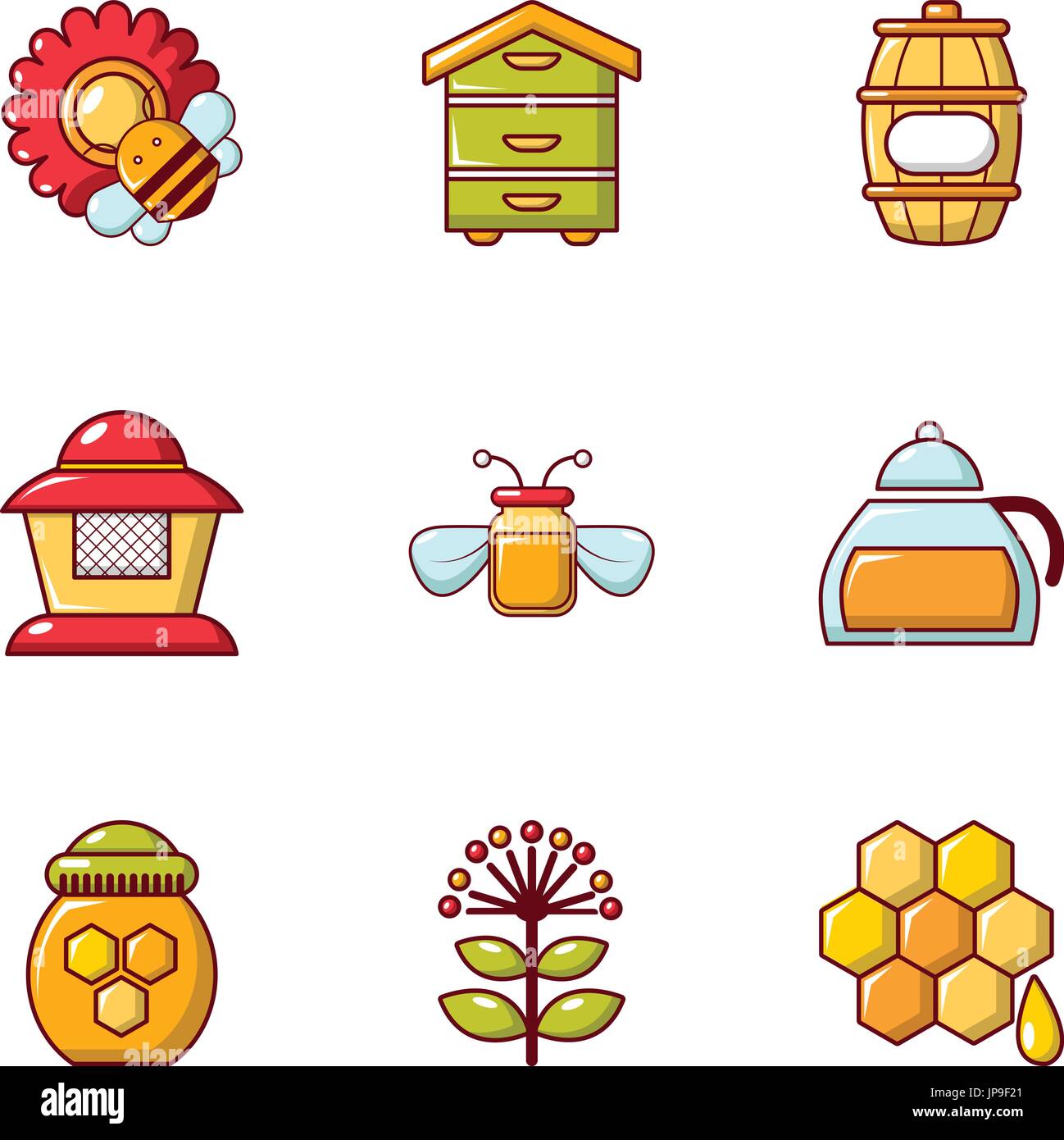 Apiculture icons set, flat style Stock Vector Image & Art - Alamy