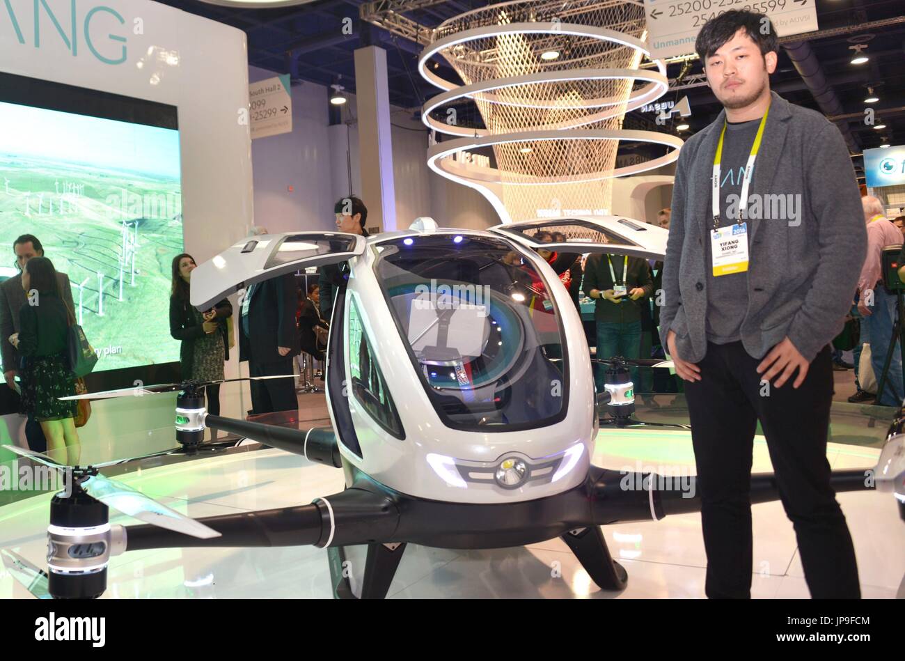 An autonomous aerial vehicle developed by China's Ehang Inc. is ...