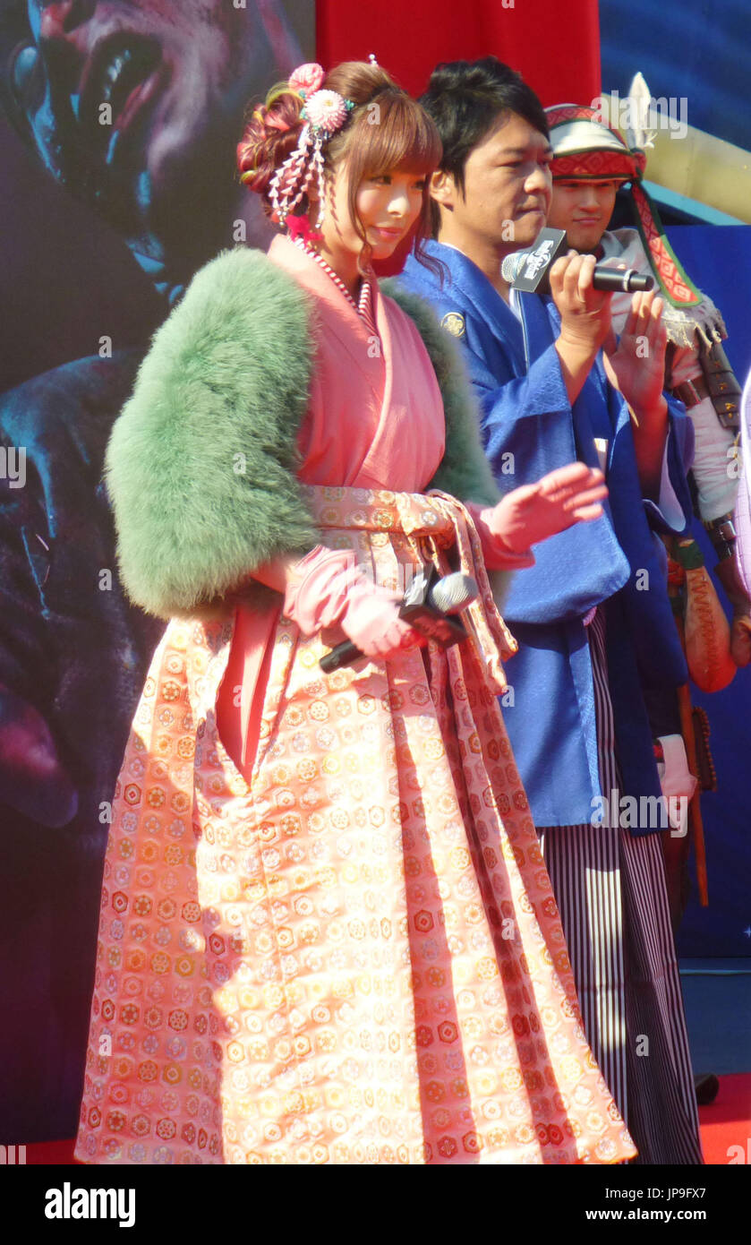 Singer Kyary Pamyu Pamyu (C), the special ambassador for Universal ...