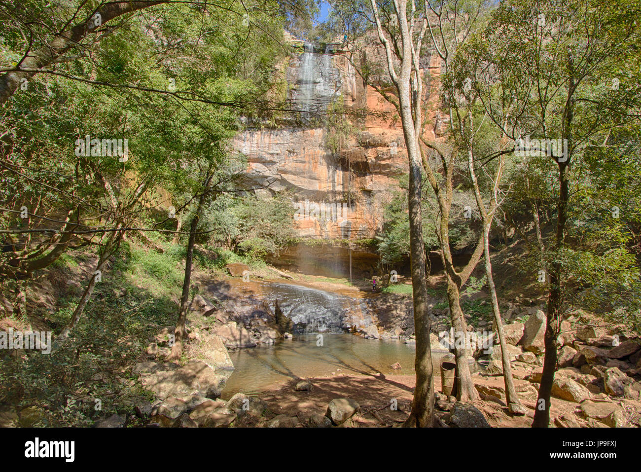 Behind the Waterfall Stock Photo - Alamy