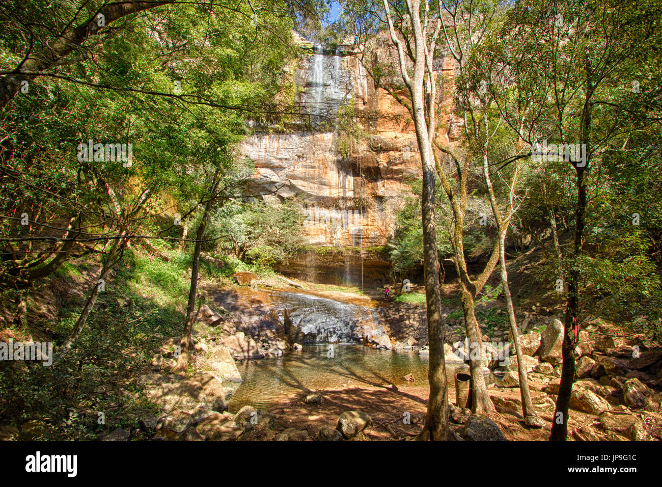 Behind the Waterfall Stock Photo - Alamy