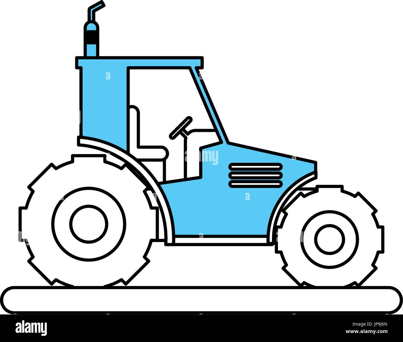 Blue tractor Stock Vector Images - Alamy