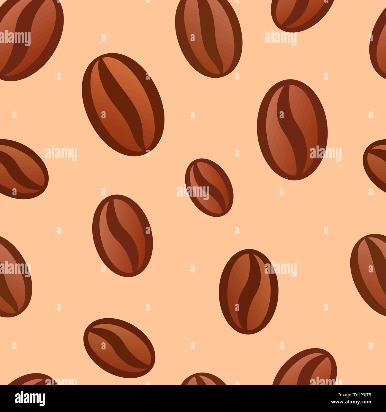 Seamless pattern with coffee beans, vector illustration and background ...