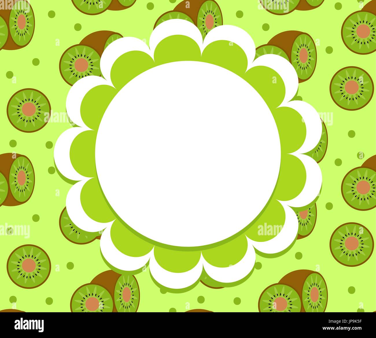 Kiwi label, wrapper template for your design. Fruit frame with space ...