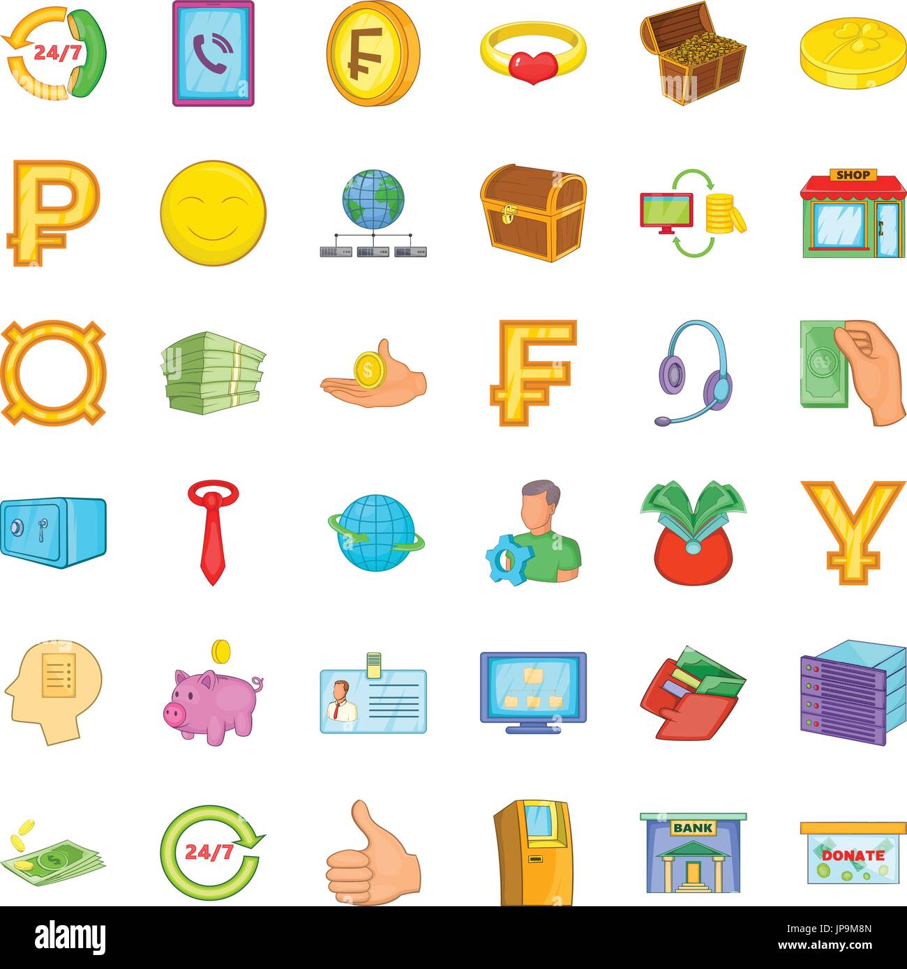 Money icons set, cartoon style Stock Vector Image & Art - Alamy