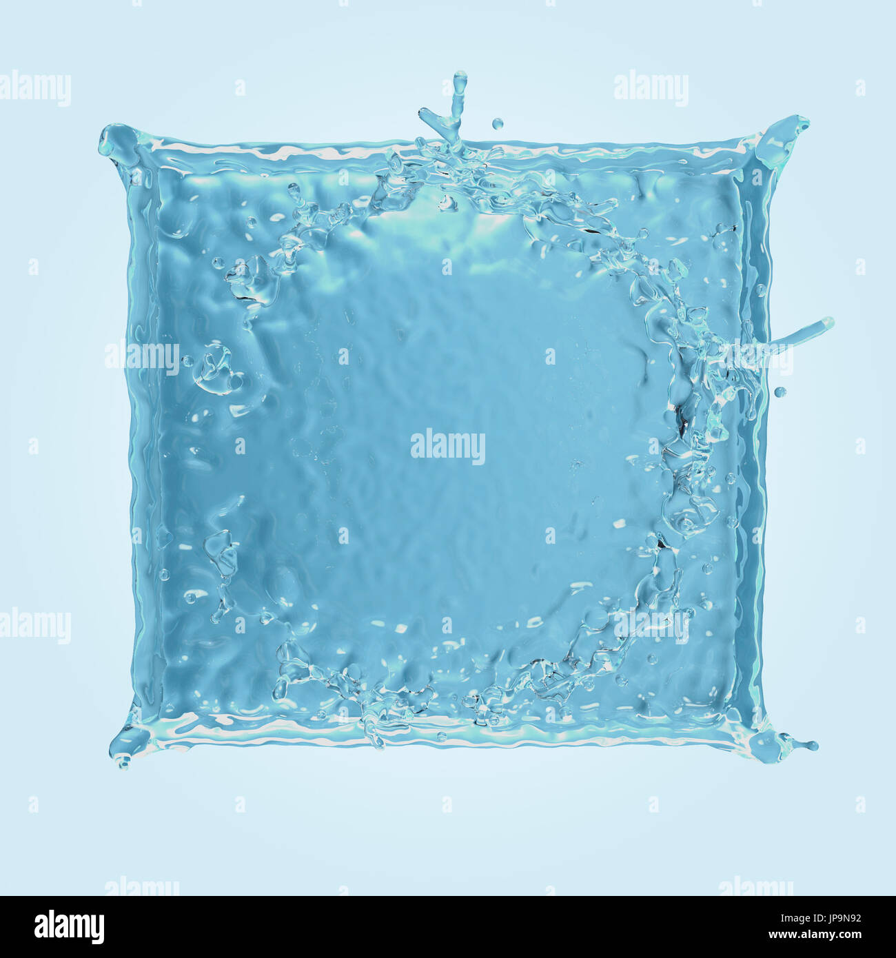 Pure blue 3d square hi-res stock photography and images - Alamy