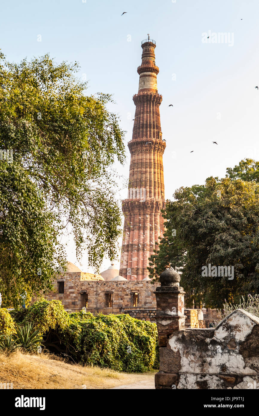 Qutb Minar at sunset, Delhi, India Stock Photo - Alamy