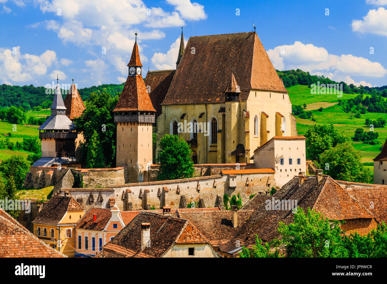 Biertan, Sibiu, Romania. Saxon village with the fortified church in ...
