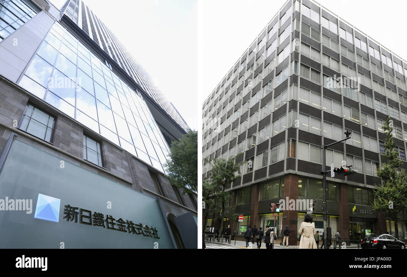 Combined photo shows the building (L) housing the headquarters of ...