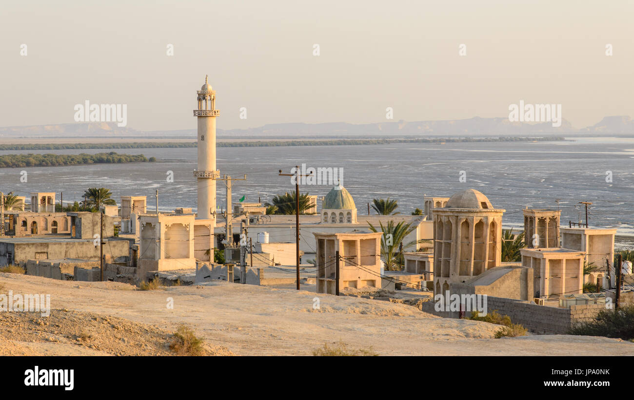 Bandar-e Laft at sunset, Qeshm Island, Iran Stock Photo - Alamy