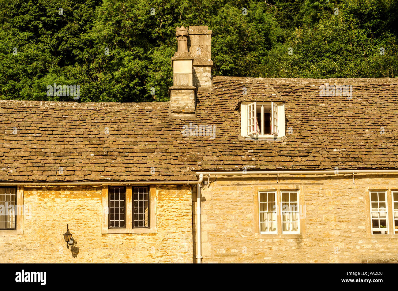 Roofs of buildings covered with sar roof tile, beautiful English ...