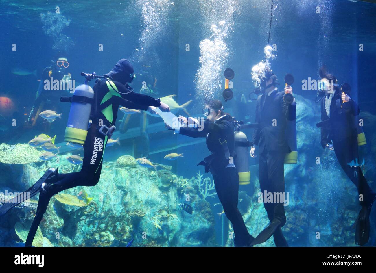 Toba Aquarium in Toba, Mie Prefecture, western Japan, holds an ...