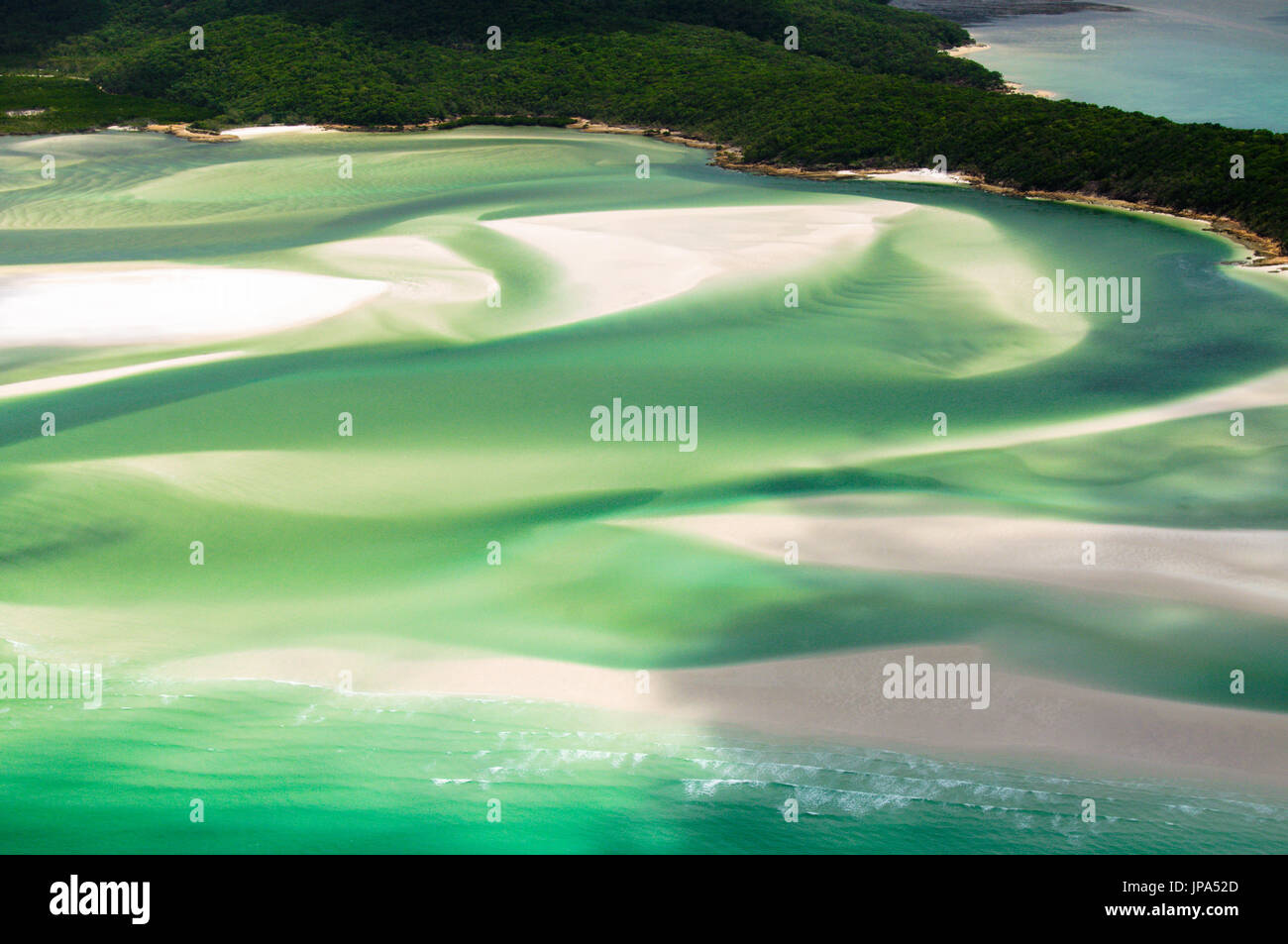 Scenic flight over Whitehaven Beach, Whitsunday Islands Stock Photo - Alamy
