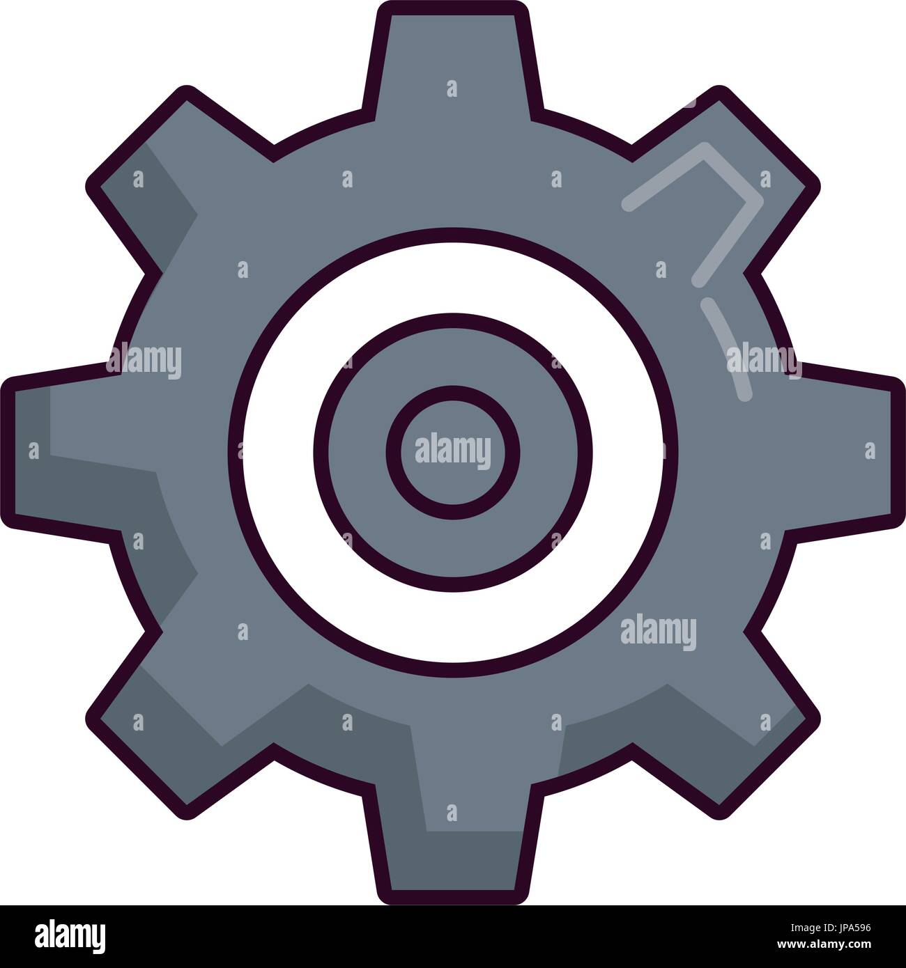 gear wheel icon over white background vector illustration Stock Vector ...