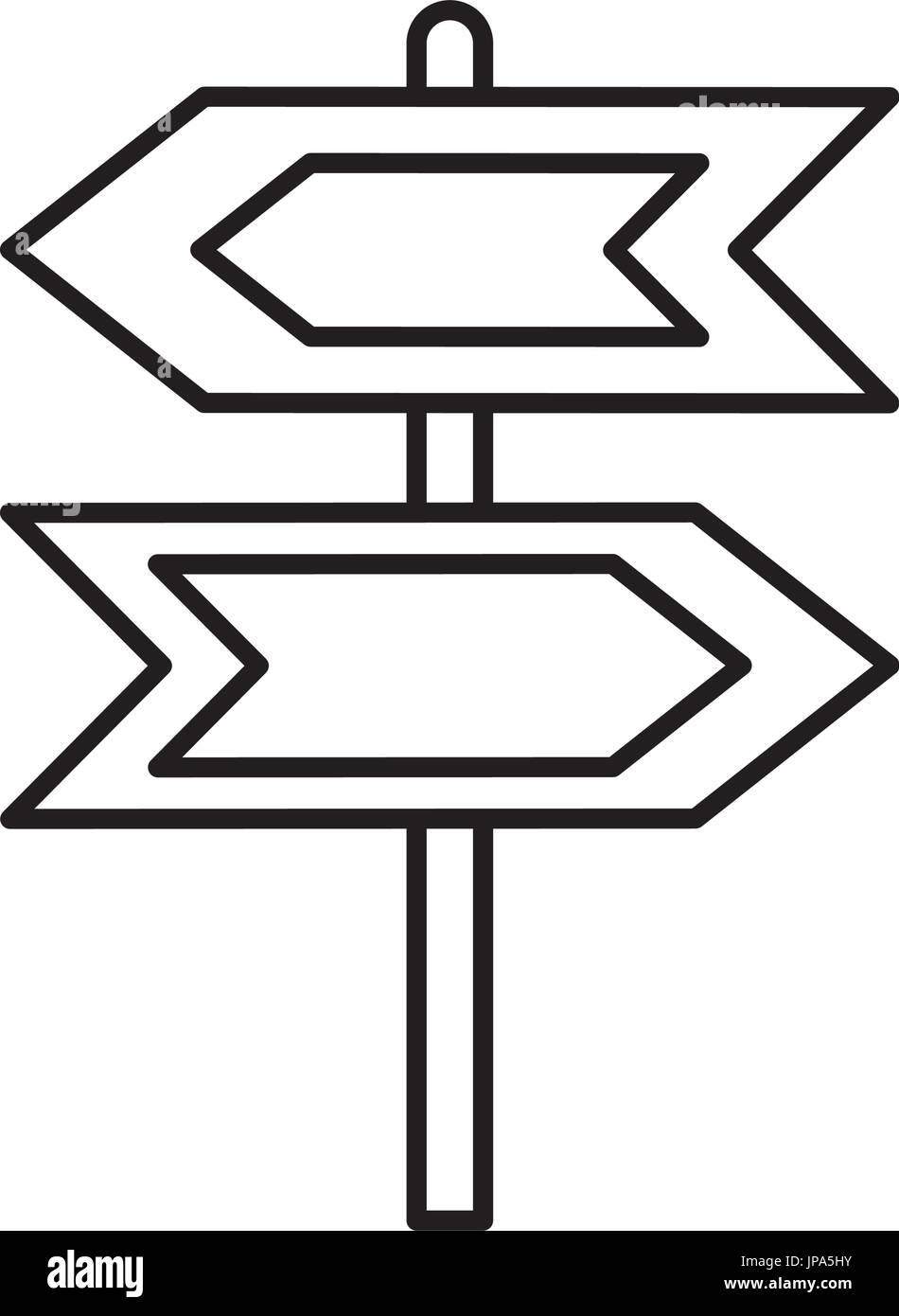 wooden road sign icon over white background vector illustration Stock ...