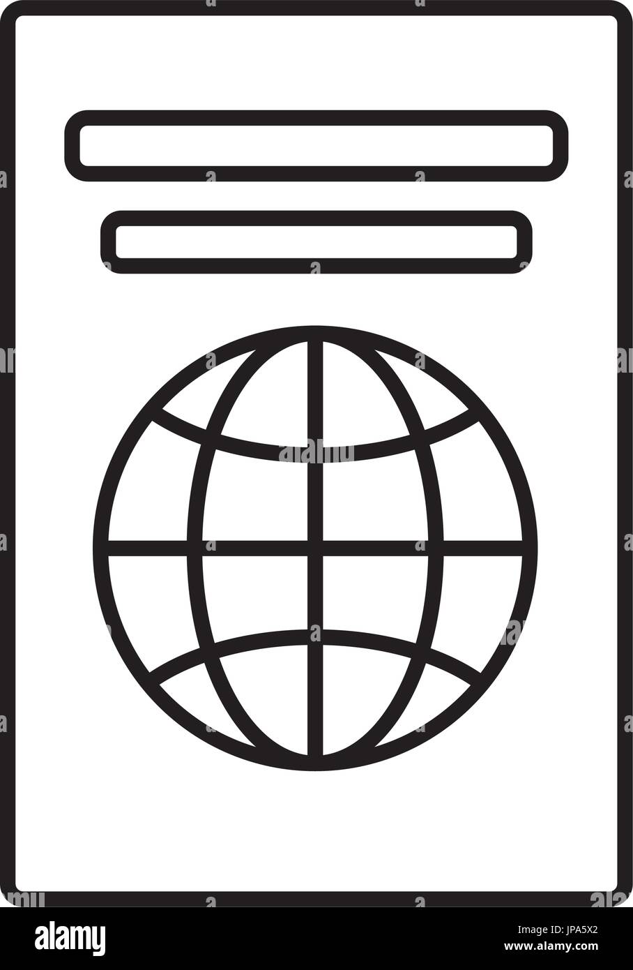 passport icon over white background vector illustration Stock Vector ...