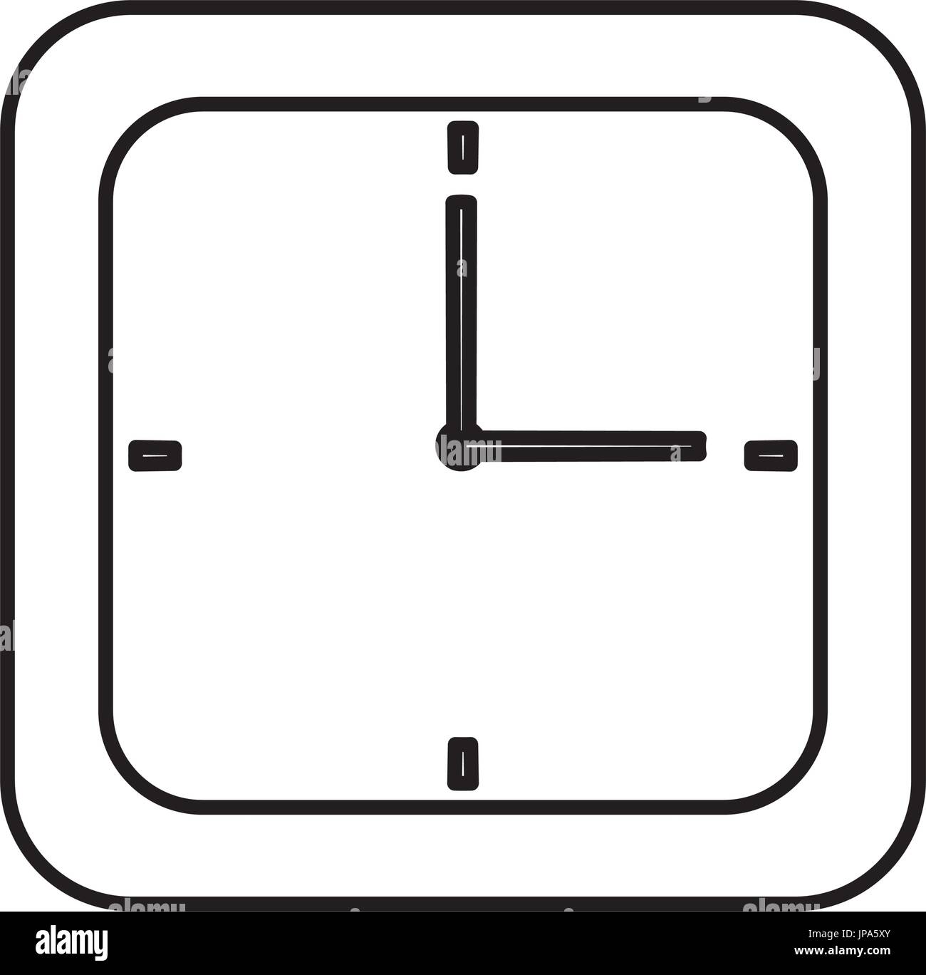 clock icon over white background vector illustration Stock Vector Image ...