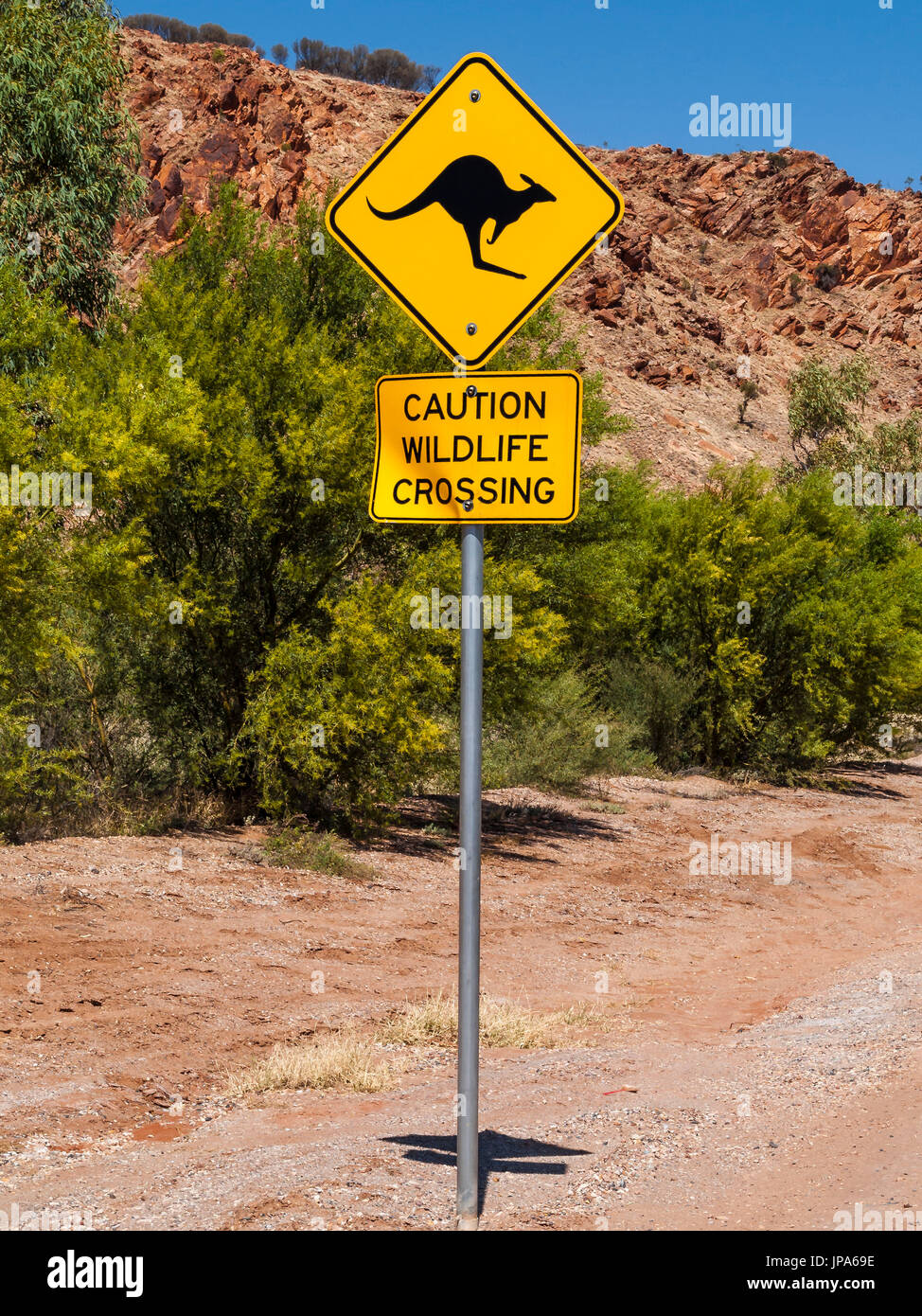 Wild Animals Crossing Sign, Australia Stock Photo - Alamy