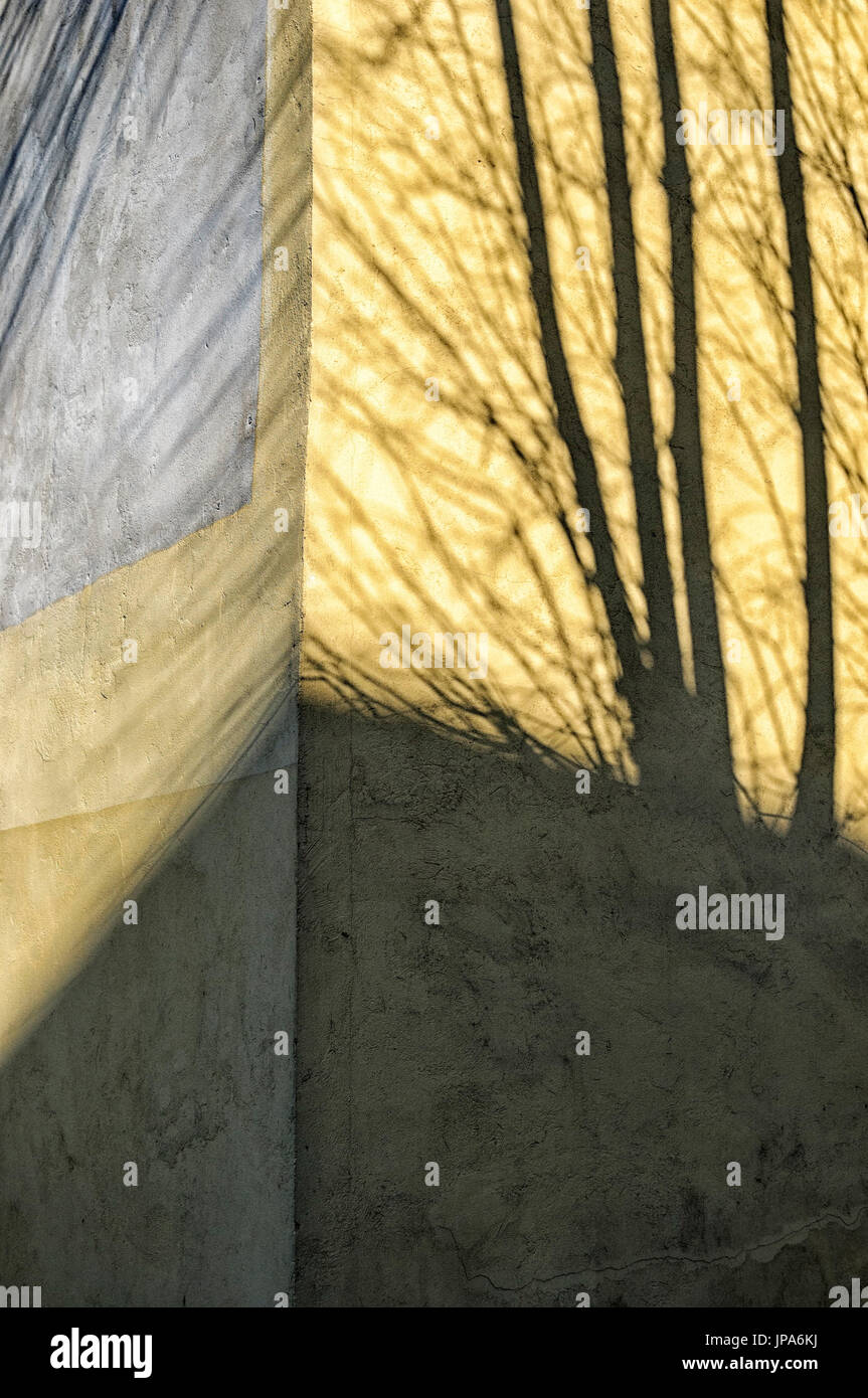 Symbol / Concepts, Shadows on the angle of house Stock Photo - Alamy