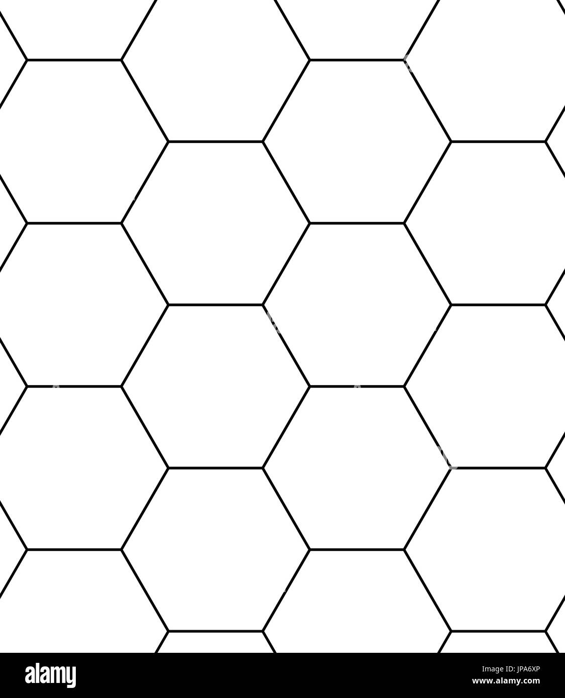 Seamless pattern with hexagons. Black and white geometric background ...