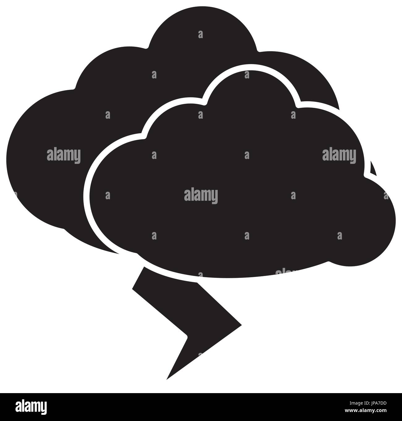 cloud and thunder icon Stock Vector Image & Art - Alamy