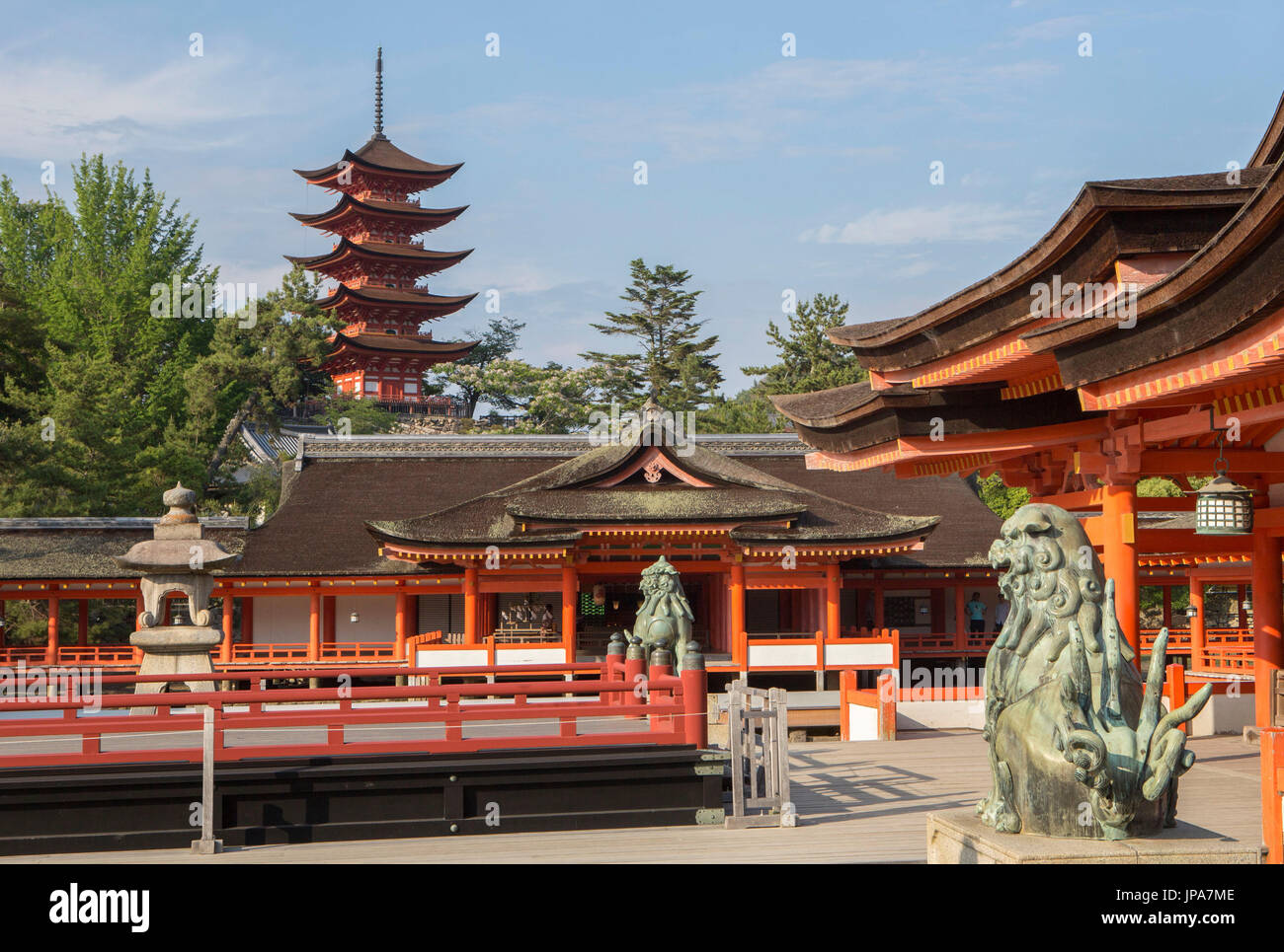 Japan, Hiroshima Province, Myajima Island, Utsukushima Shrine Stock ...