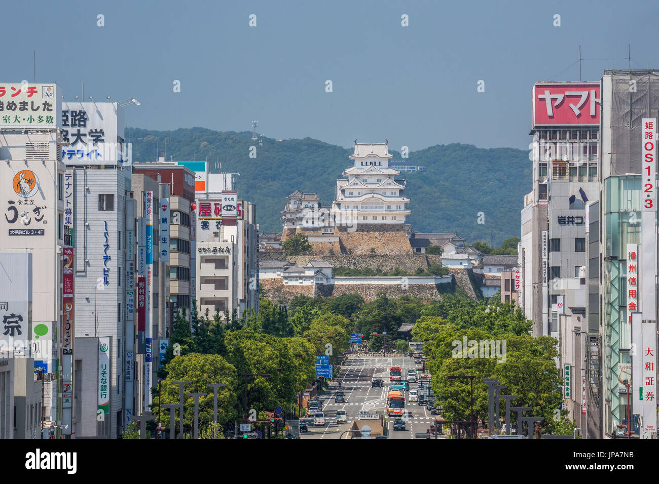 Japan, Hyogo Province, Himeji City, Himeji Castle, Shirazaki Jo Stock ...