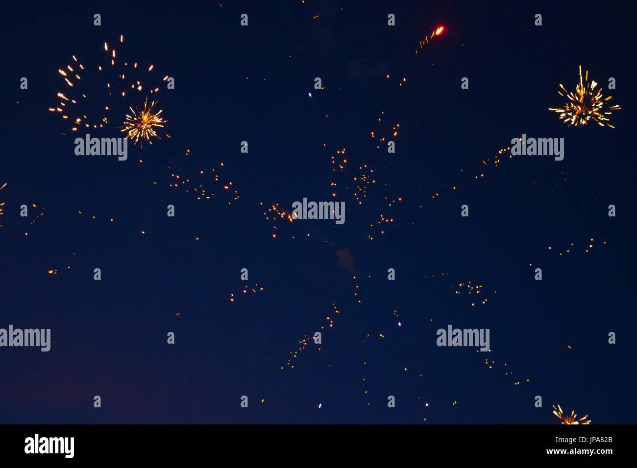 Celebration of Independence Day for USA on the fourth of July with ...