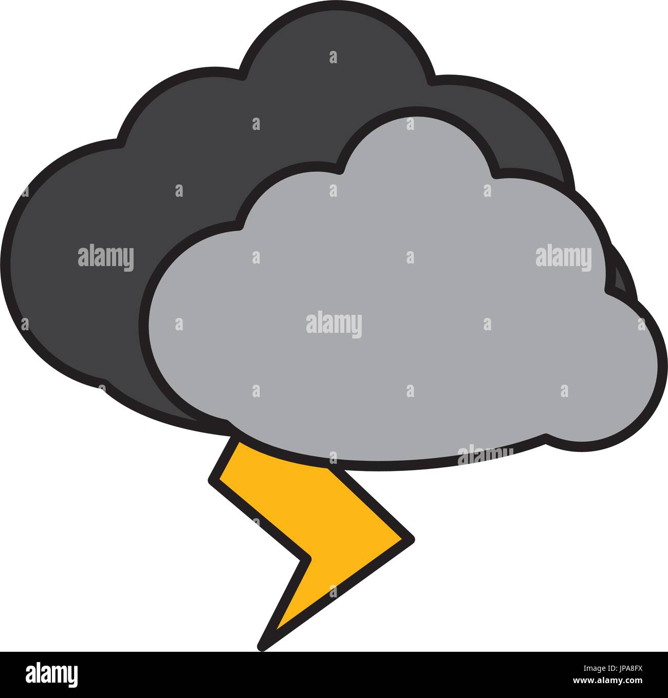 cloud and thunder icon Stock Vector Image & Art - Alamy