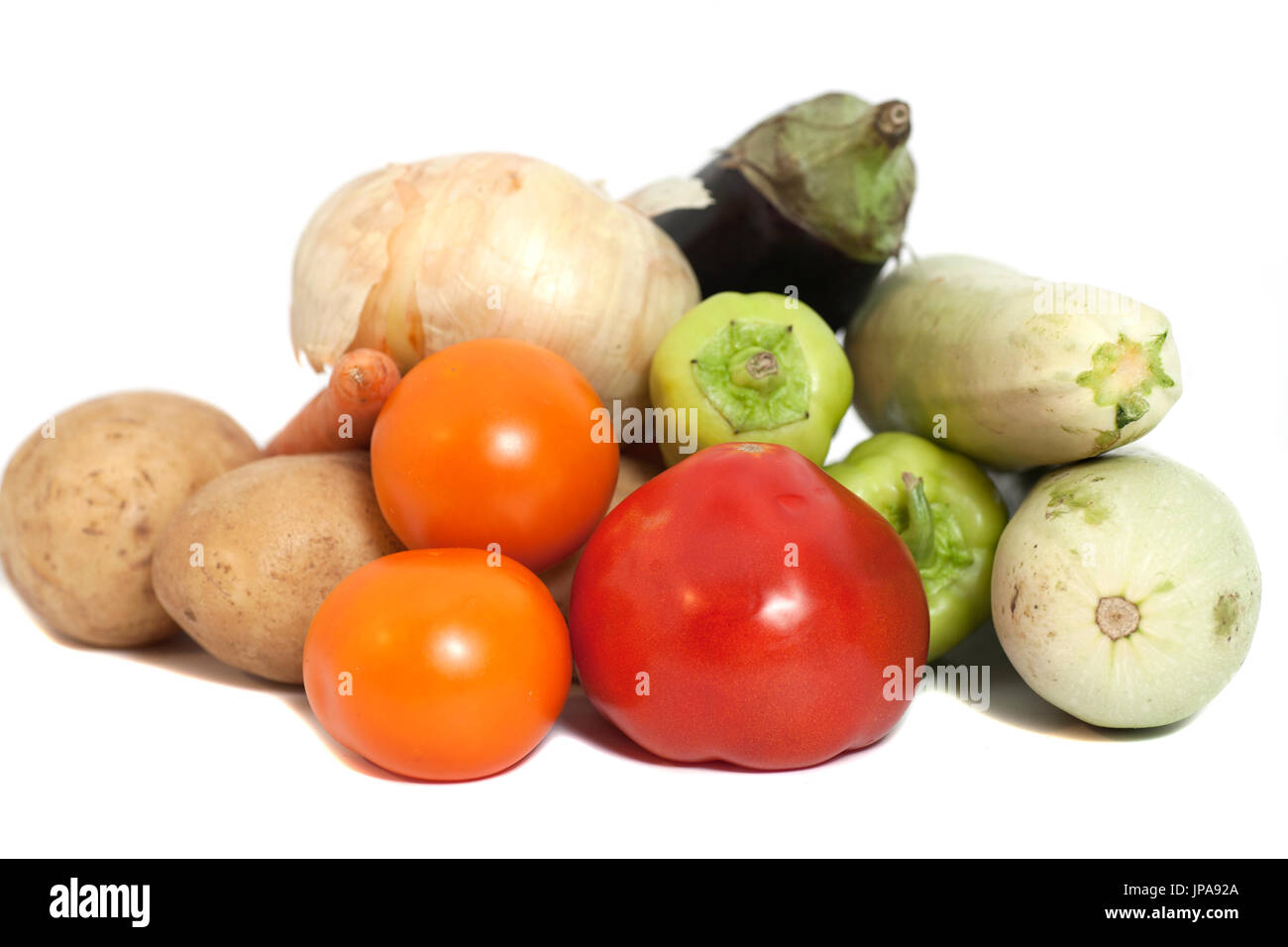 Fresh vegetables isolated on white Stock Photo - Alamy