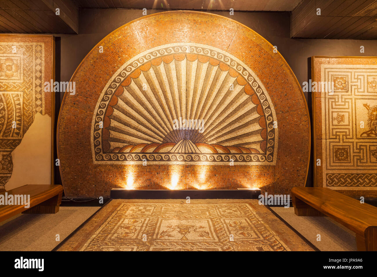England, Hertfordshire, St.Albans, The Verulamium Museum, Roman Mosaics ...