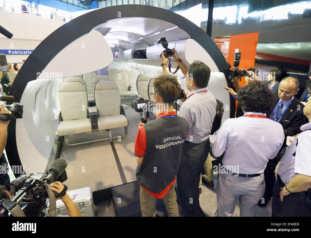An interior model of the Mitsubishi Regional Jet, Japan's first ...