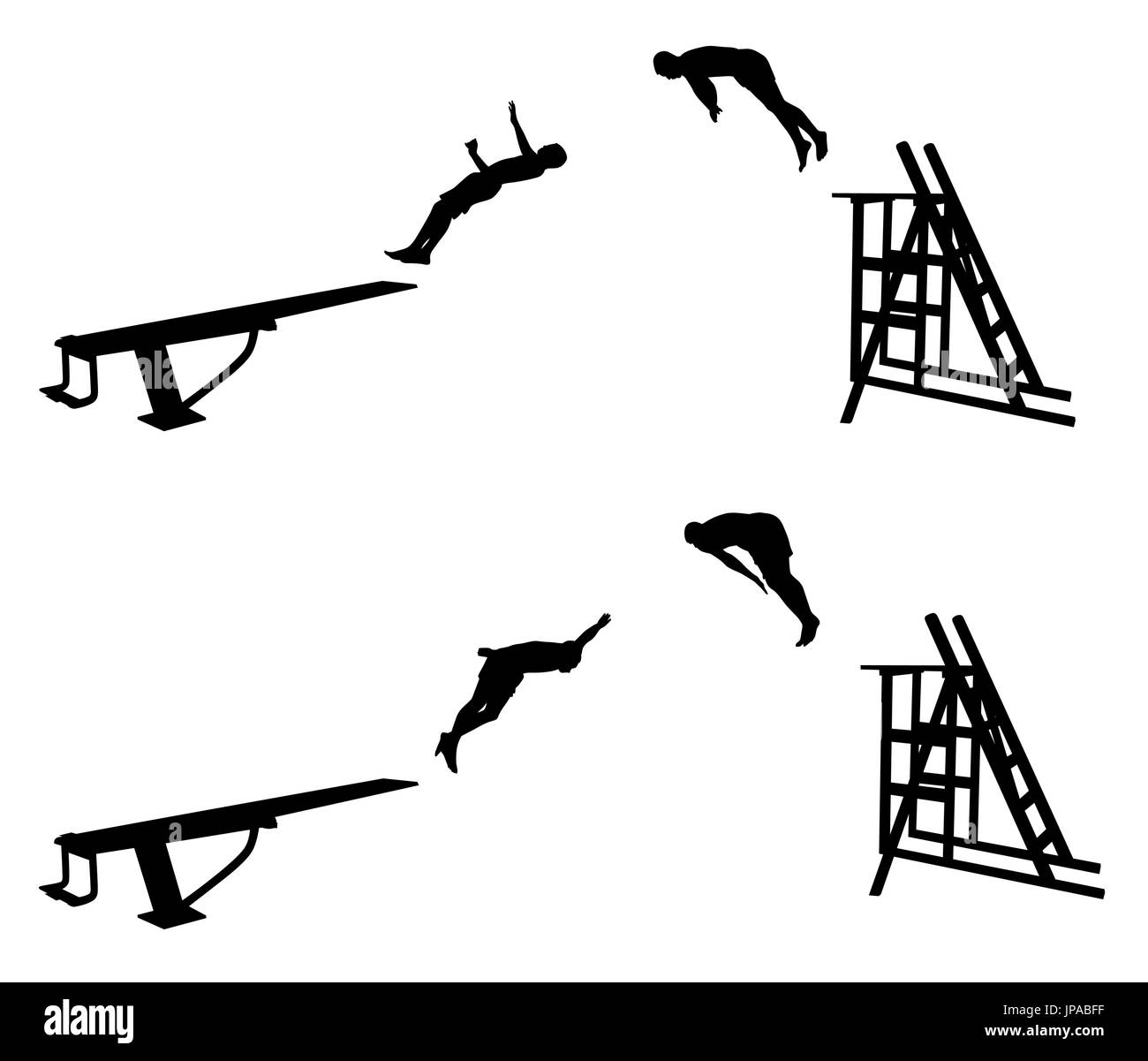 Jumping into water lake ocean sea river pool Stock Vector Image & Art ...