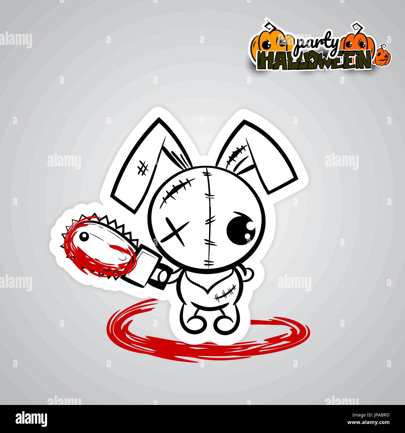 Evil Rabbit Head Drawing