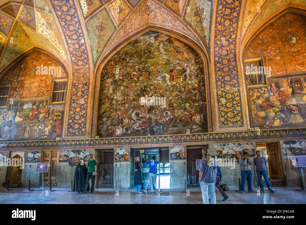 Iran, Esfahan City, Chehel Sotun Palace, Interior, UNESCO World ...