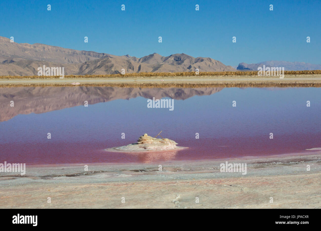 Iran, Maharlu Lake, Salt Stock Photo - Alamy