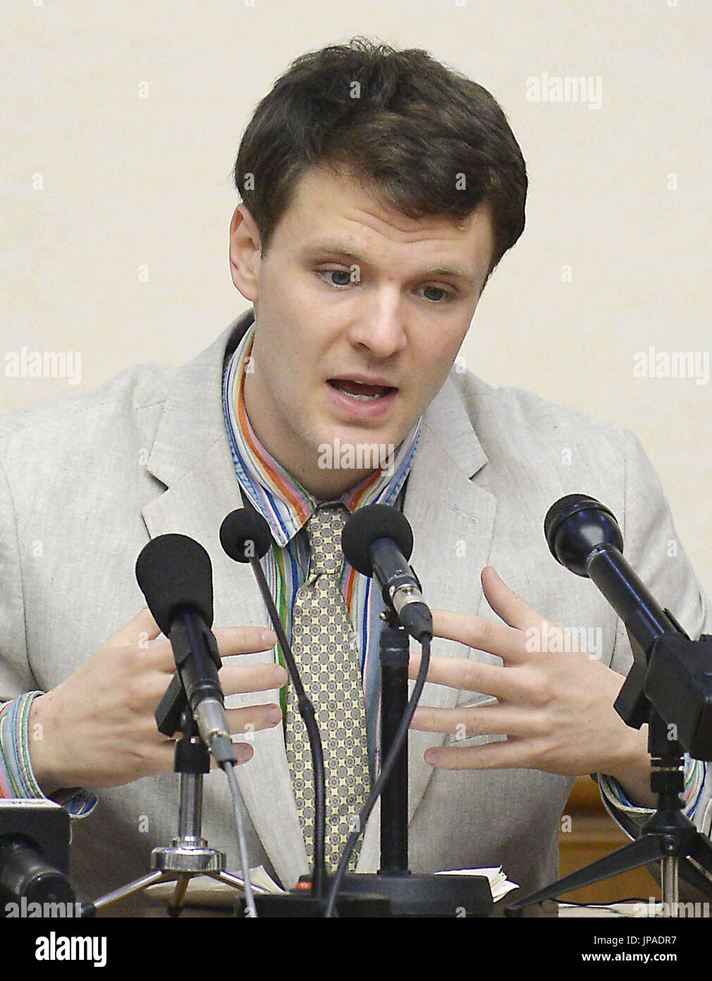 Otto Frederick Warmbier, University of Virginia student, attends a ...