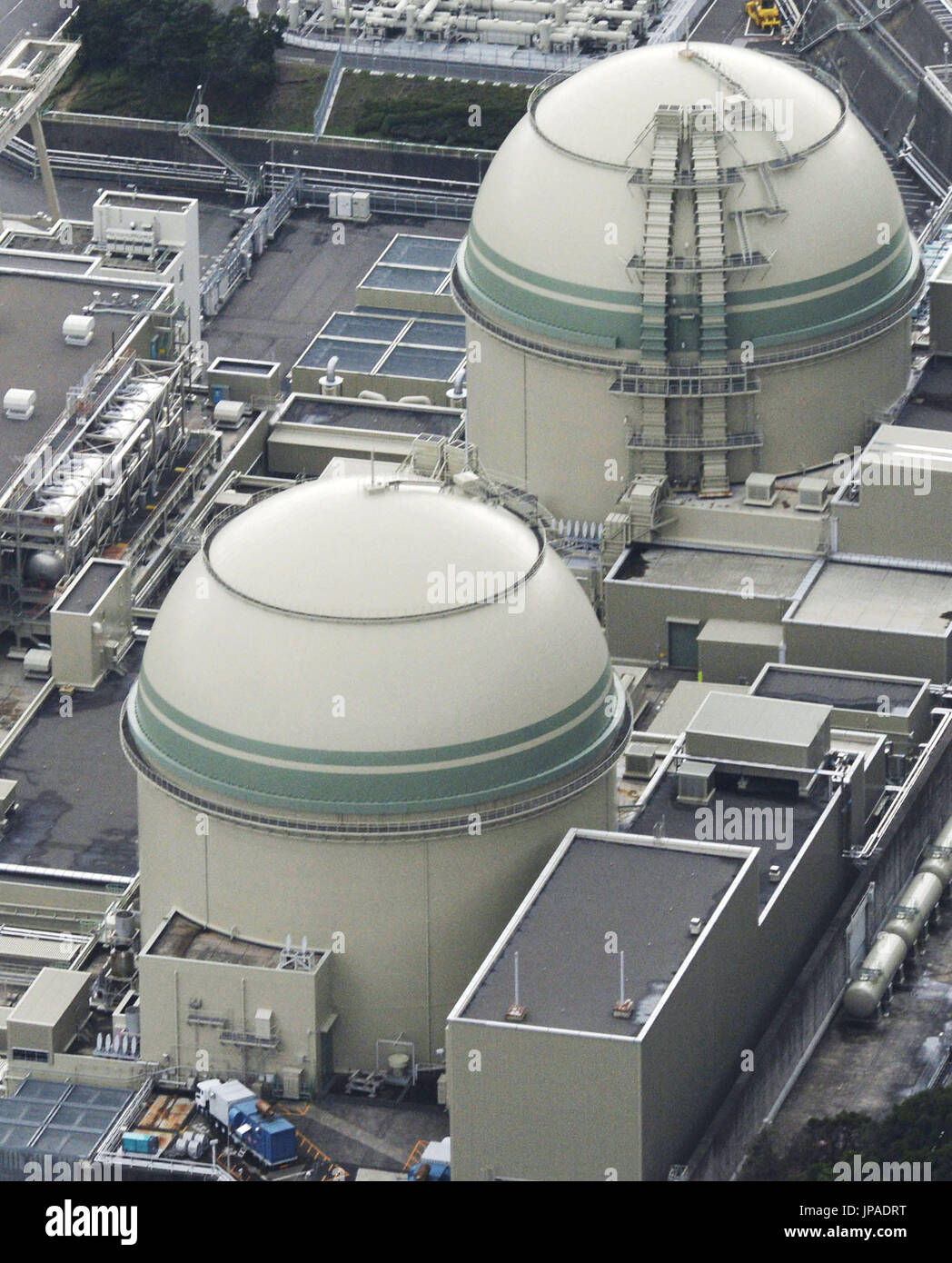 File photo taken Jan. 12, 2016, shows the No. 4 reactor (front) of ...