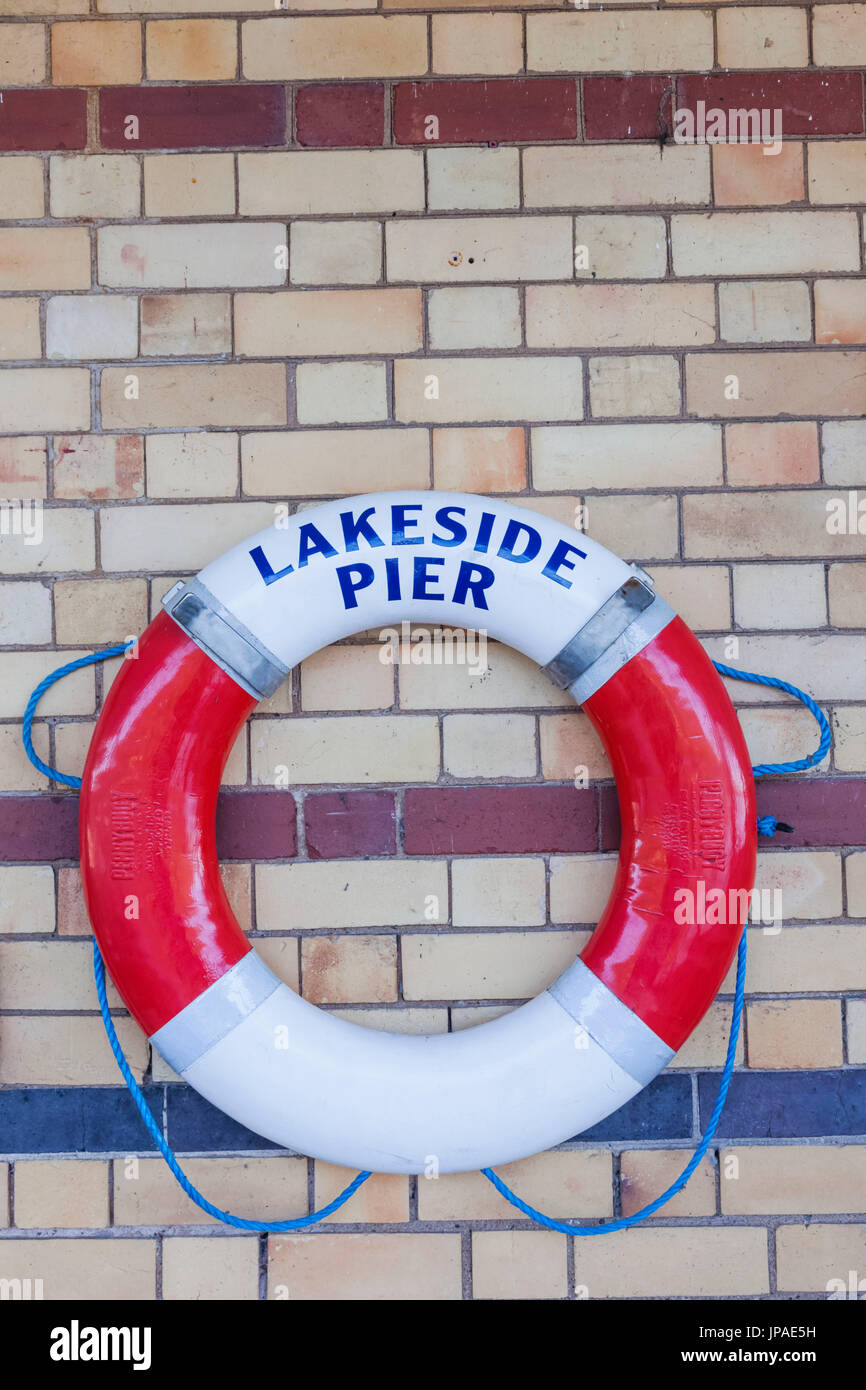 England, Cumbria, Lake District, Windermere, Lakeside, Lakeside Pier ...