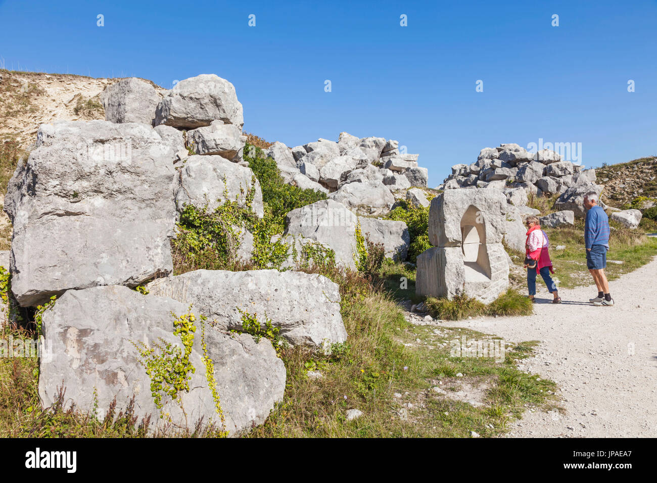 England, Dorset, Portland, Tout Quarry Sculpture Park Stock Photo - Alamy