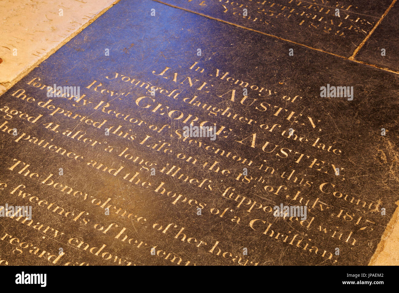 England, Hampshire, Winchester, Winchester Cathedral, Jane Austen's ...