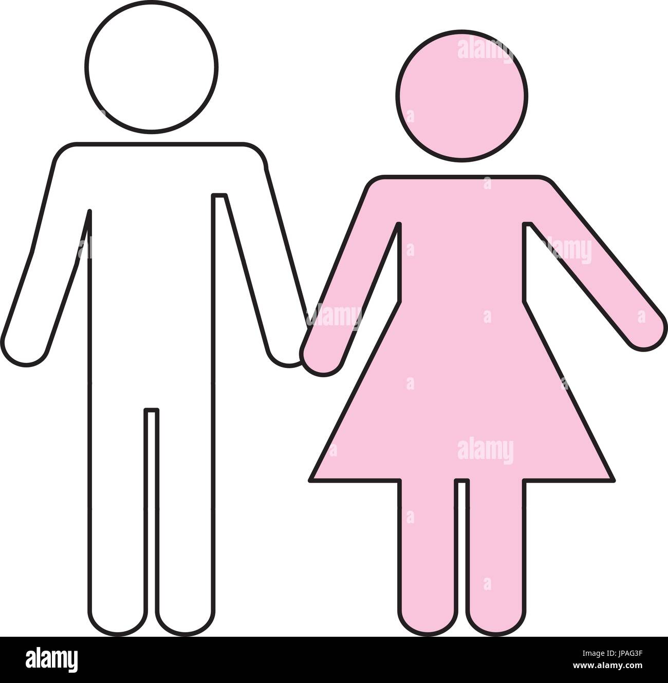 Cute couple pictogram Stock Vector Image & Art - Alamy