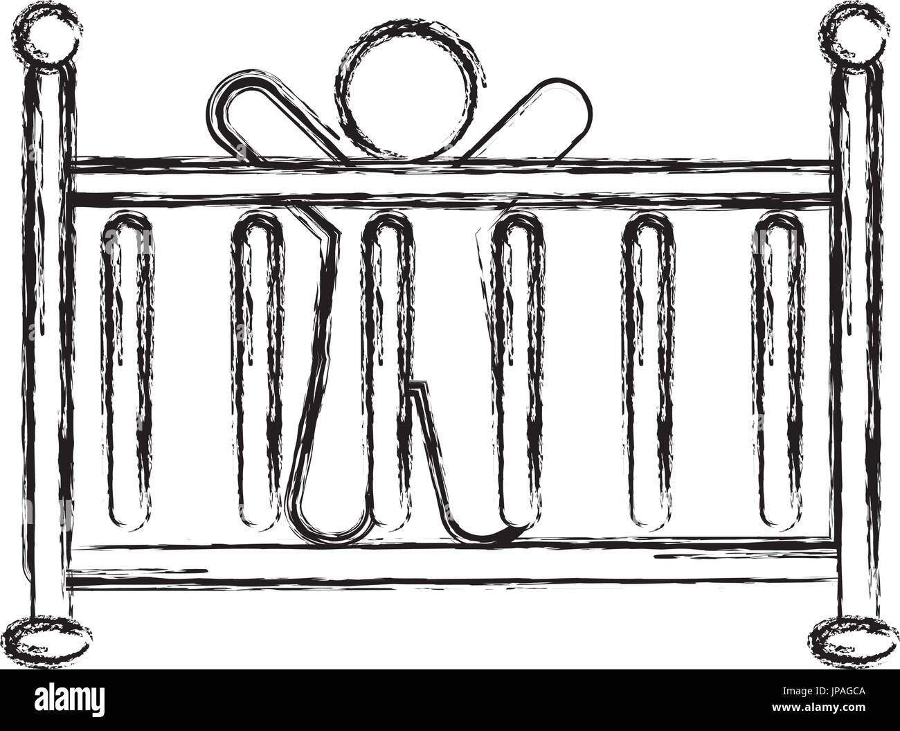 Baby with cradle Stock Vector Image & Art - Alamy