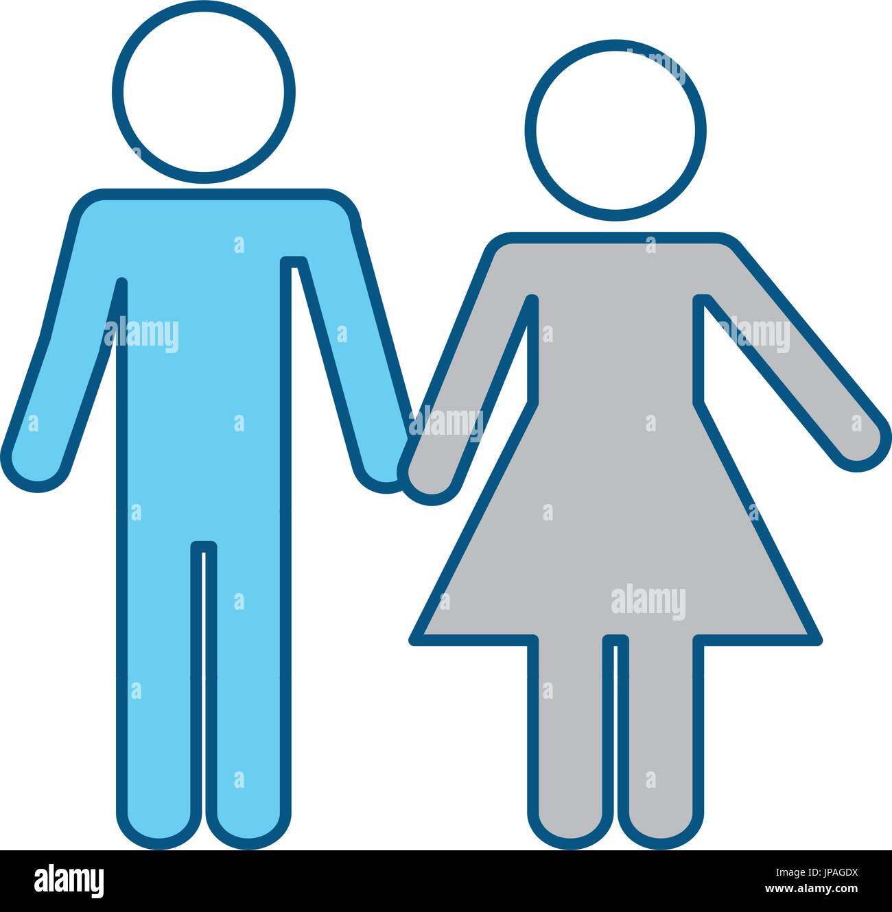 Cute couple pictogram Stock Vector Image & Art - Alamy