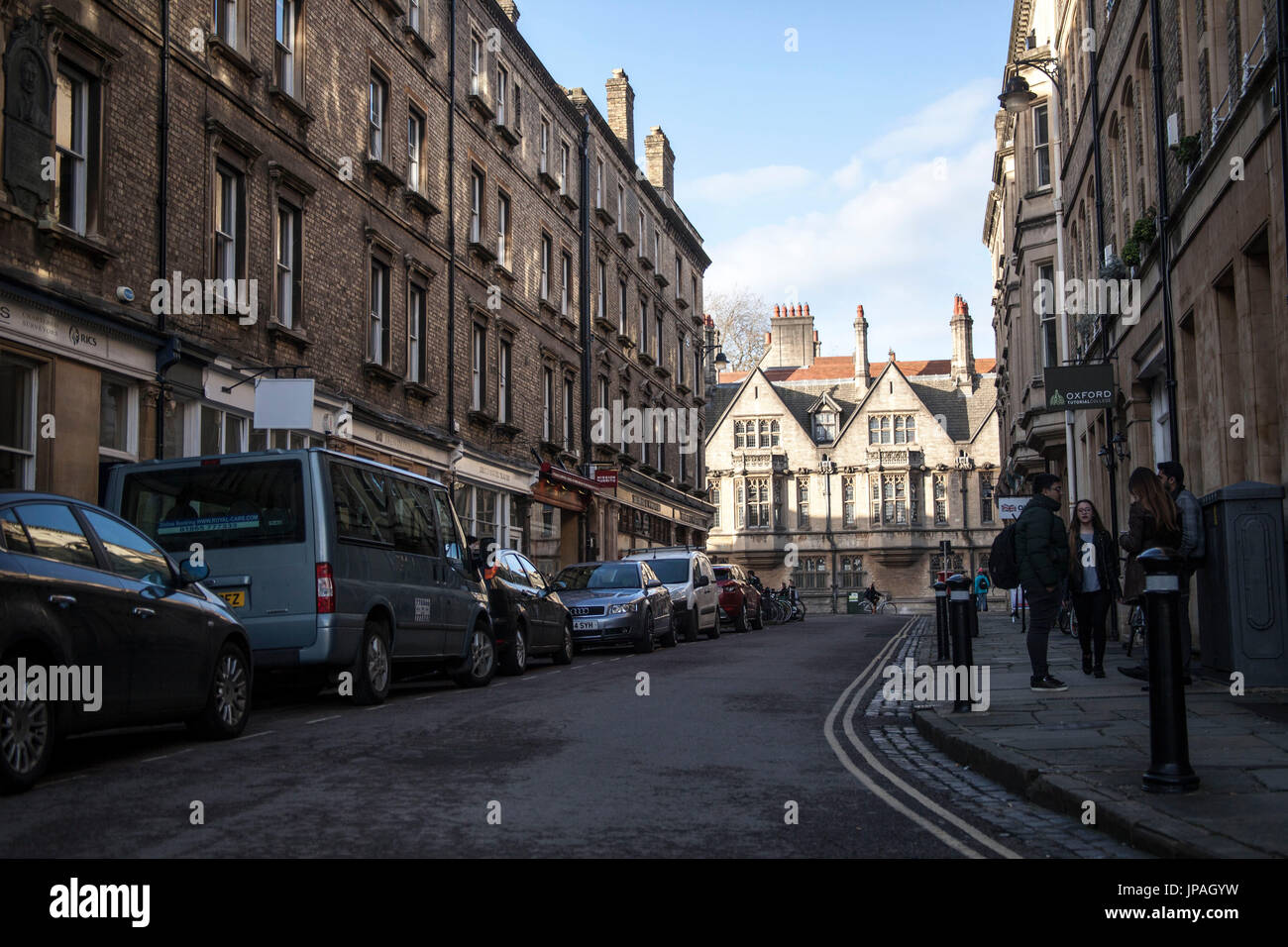 townscape with street scene, Oxford, Oxfordshire, England, Great ...